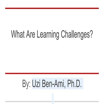 What Are Learning Challenges? | PPTX
