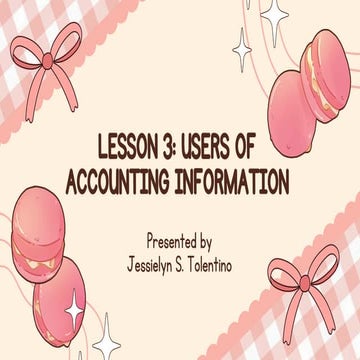 Users of Accounting Information | PDF