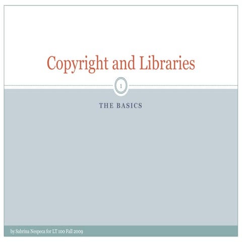 Copyright basics for library staff | PPTX | Technology & Computing