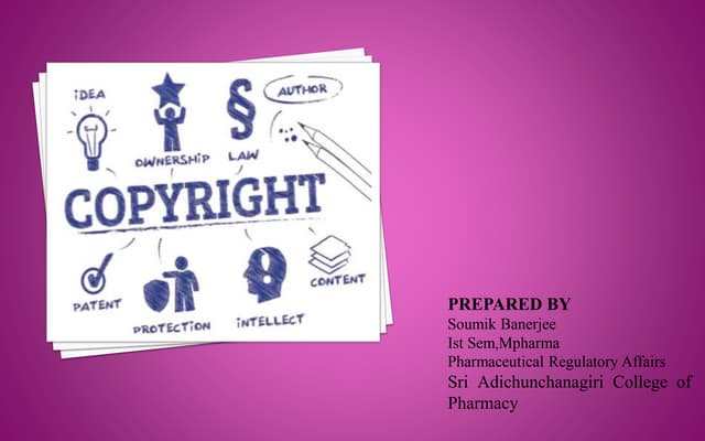 Copyright act 1957 | PPTX