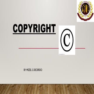 Copyright.pptx -Copyright is a legal pro | PPTX