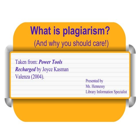 Copyright and Plagiarism | PPT