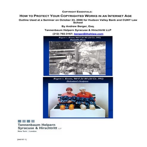 Copyright Basics Outline | PDF