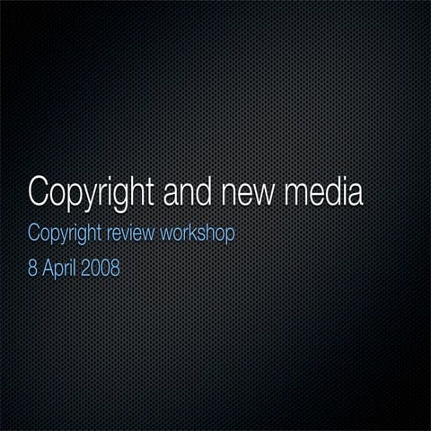 Copyright Review Workshop | PDF | Technology & Computing