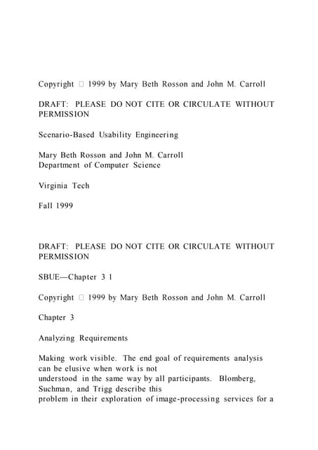 Copyright 1999 By Mary Beth Rosson And John M CarrollDR copyright-1999-by-mary-beth-rosson-and-john-m-carrolldr