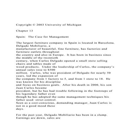 Copyright © 2003 University of MichiganChapter 13Spain.docx