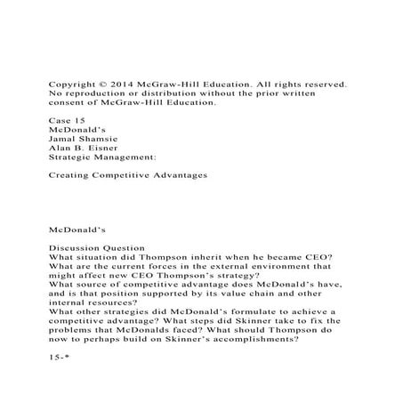 Copyright © 2014 McGraw-Hill Education. All rights reserved..docx