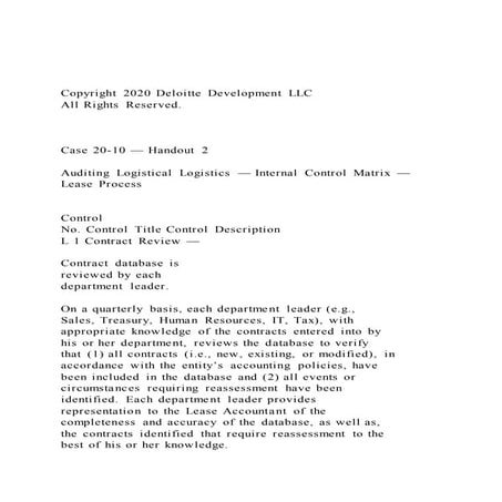 Copyright 2020 Deloitte Development LLC All Rights Reserved. | DOCX