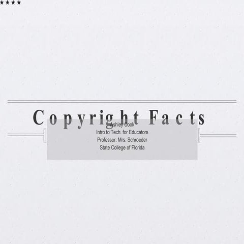 Copyright4Teachers | PPT | Law