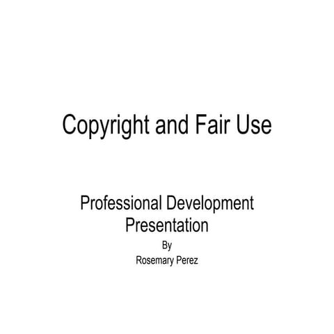 Copyright And Fair Use | PPT