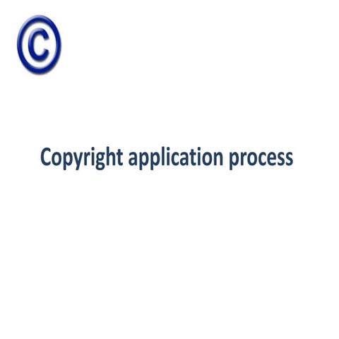 Copyright application process | PPT