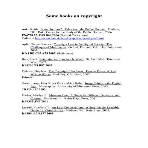 Copyright Books | PDF