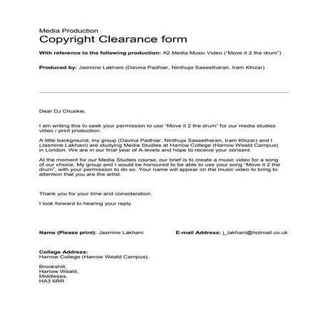 Copyright clearance | DOCX