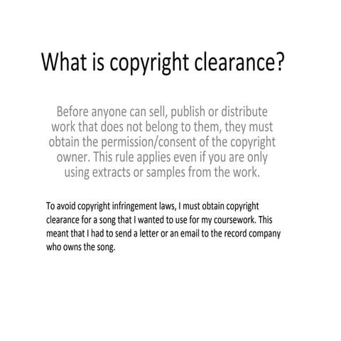 Copyright clearance | PPT