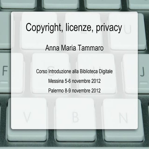 Copyright e privacy | PPT