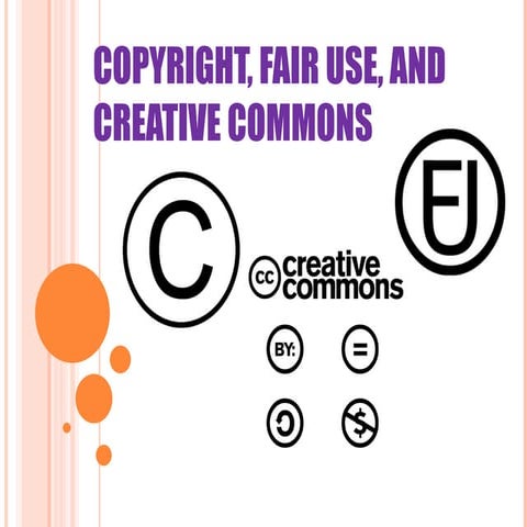 Copyright, Fair Use, And Creative Commons | PPT