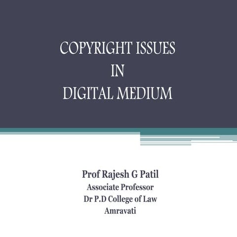 Copyright in digital medium | PPTX