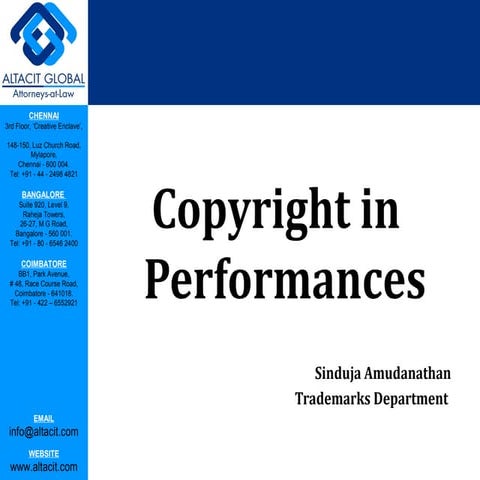 Copyright in performance | PPT