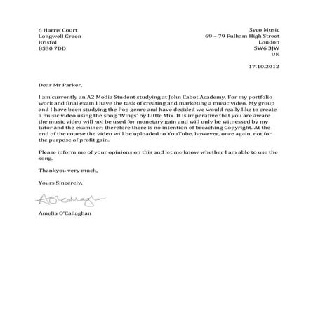 Copyright letter | PDF