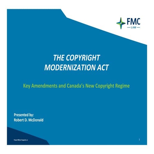 The Copyright Modernization Act | PDF