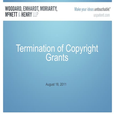 Termination of Copyright Grants | PPT