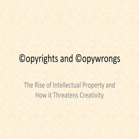 Copyrights Copywrongs | PPT