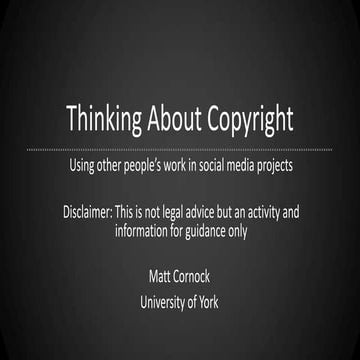 Copyright Training Session for Social Media Students | PPTX | Desktop ...
