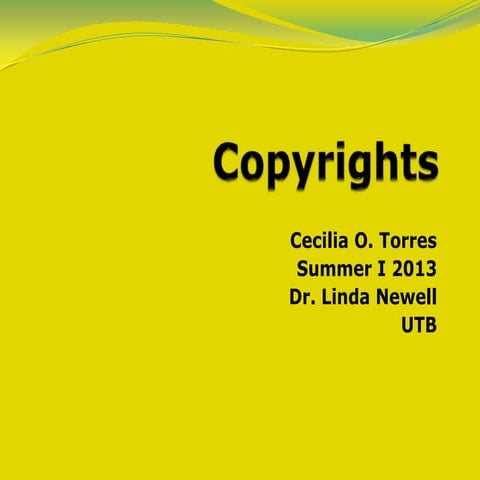 Copyrights Powerpoint Presentation | PPT