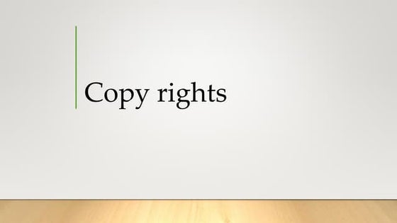 Copyright (presentation) | PPT