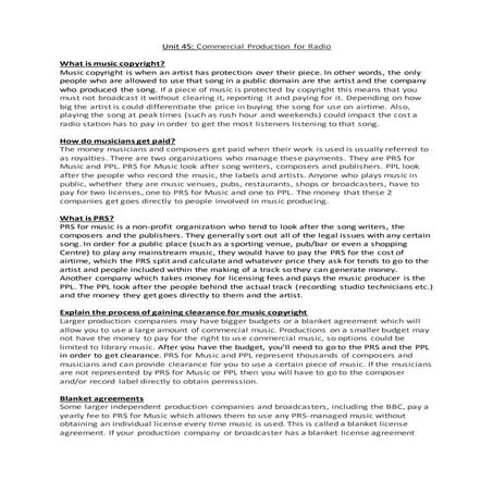 Radio analysis 3 | DOCX