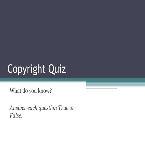 Copyright quiz | PPT