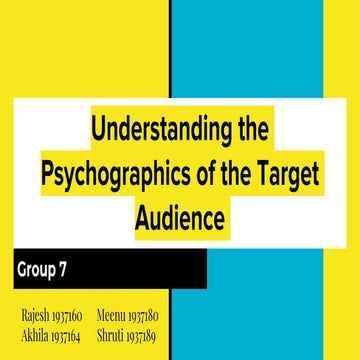 Understanding the Demographics of Target Audience | PPTX