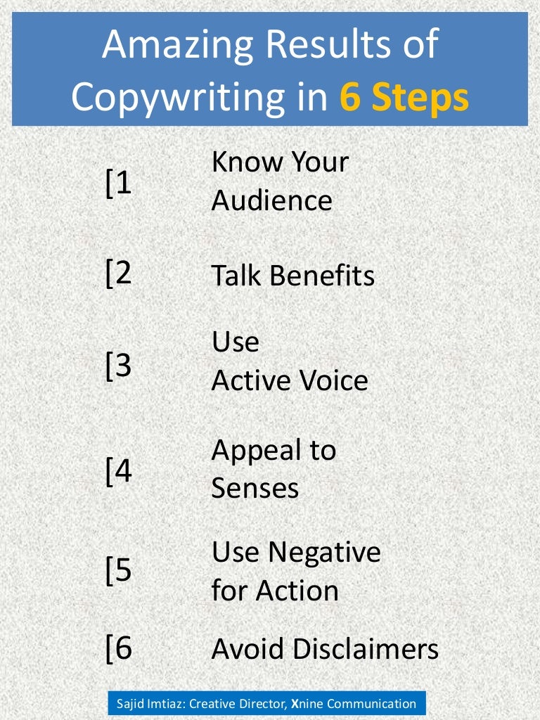 Copywriting In 6 Steps