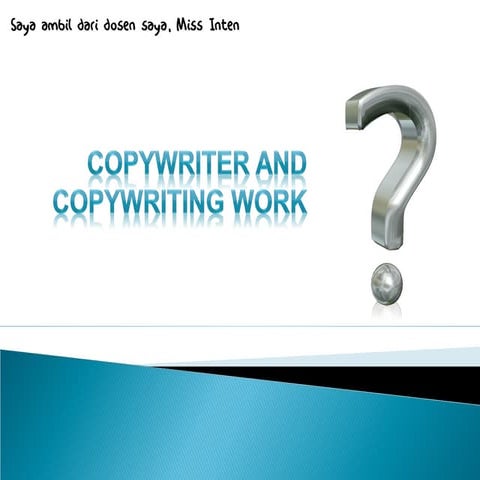 Copywriting part 1 | PPT