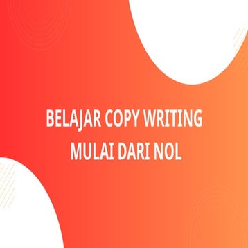 MATERI DASAR DASAR COPYWRITING UNTUK PEMULA | PPT