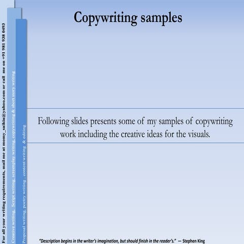 Copywriting samples | PDF