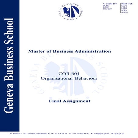 Cor 601 final assignment jeddah | DOCX