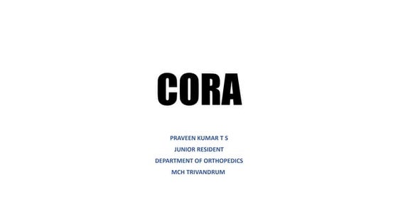 CORA (center of rotation of angulation) | PPTX | Death, Injury, or ...