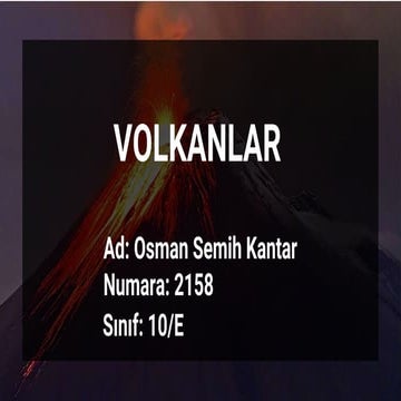 Coğrafya Performans volkanlar ve yer şekilleripptx | PPTX