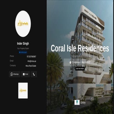 Coral Isle Residences at Dubai Islands, Dubai – Grovy | PDF