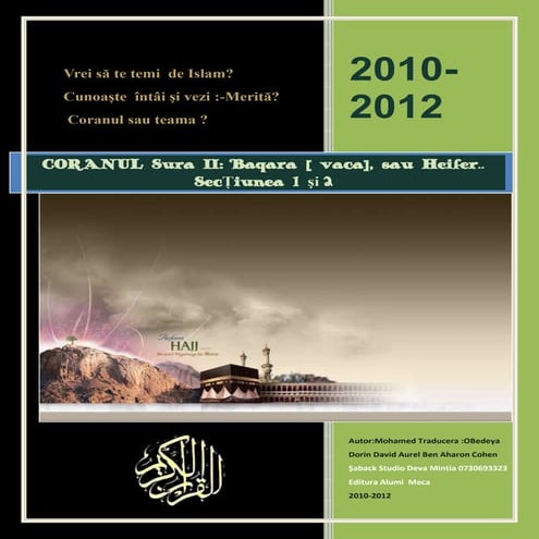 Coranul Sura ii Baqara [ vaca] sau Heifer.. sectiunea 1 si 2 | DOCX