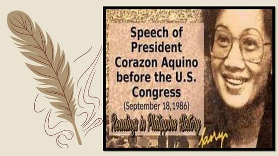 Corazon Aquino's speech | PPTX | Politics