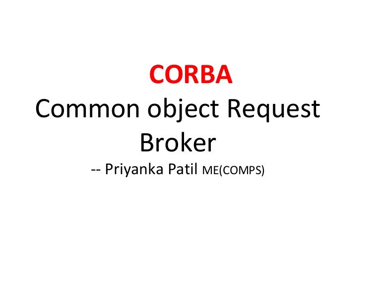 Corba Basic And Deployment Of Corba 3919