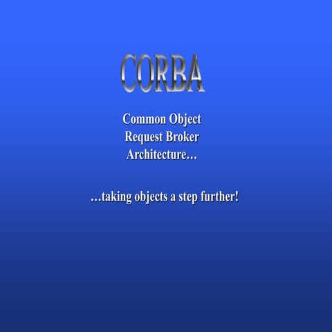 Distributed Systems Corba Remote Connection Ppt 0768