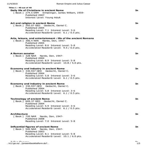 Corbett Roman Empire and Julius Caesar Project | PDF