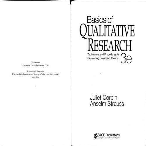 Corbin strauss basics of qualitative research - chapters 1, 3, 4 | PDF