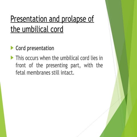 cord-presentation and its management in a | PPT
