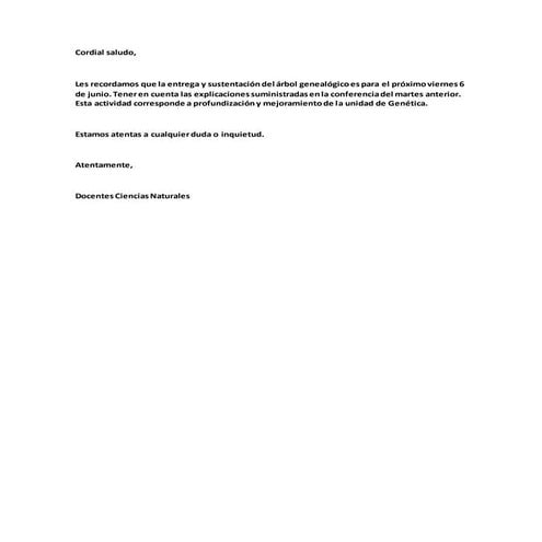 Cordial saludo | DOCX