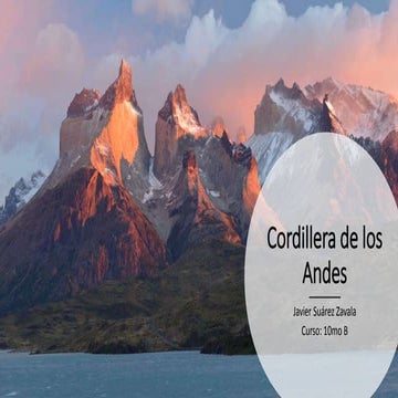 Cordillera de los andes | PPTX