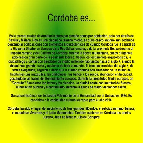 Breve historia de cordoba | PPTX